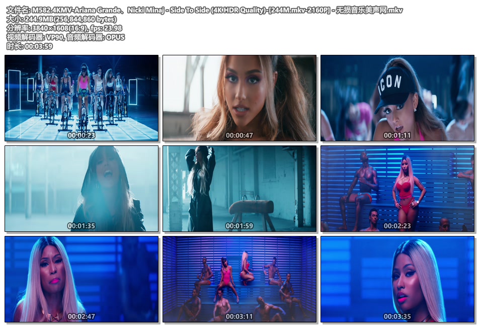 4KMV-Ariana Grande、Nicki Minaj - Side To Side (4K HDR Quality)-[244M ...