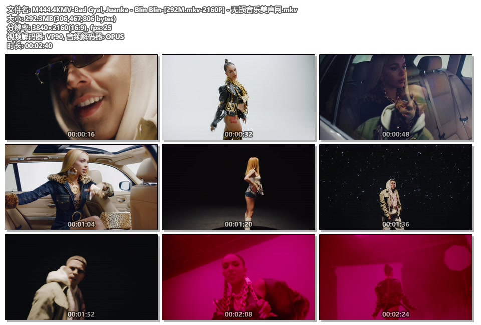 4KMV-Bad Gyal, Juanka - Blin Blin-[292M.mkv-2160P] - 无损音乐_5.1声道音乐_4KMV ...