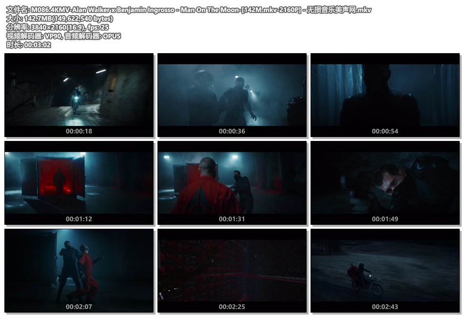 4KMV-Alan Walker x Benjamin Ingrosso - Man On The Moon-[142M.mkv-2160P ...