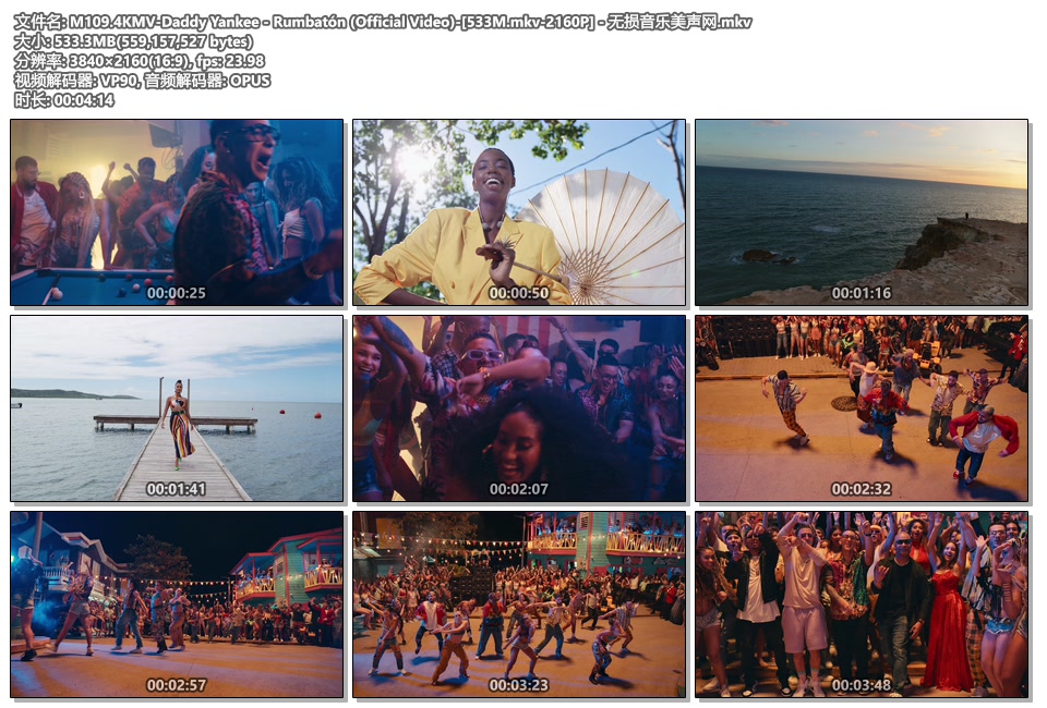 4KMV-Daddy Yankee - Rumbatón (Official Video)-[533M.mkv-2160P] - 无损音乐_5 ...